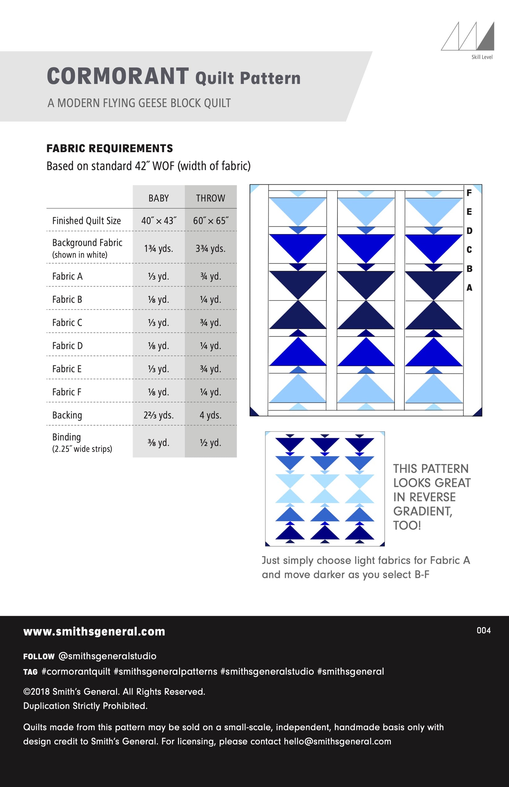Cormorant Quilt PDF Pattern – Smith's General